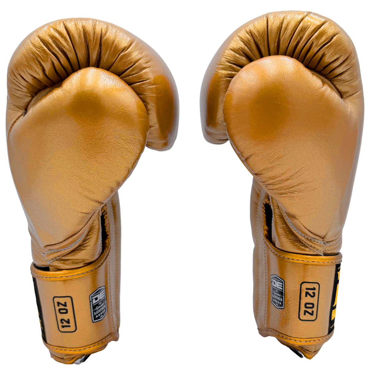 Boxing Gloves Danger Rocket Leather 24k Antique Gold – Danger Equipment
