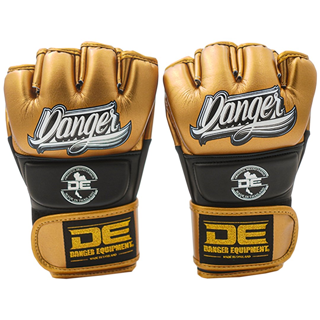 MMA Gloves Competition Danger Semi Leather Black/Gold – Danger Equipment