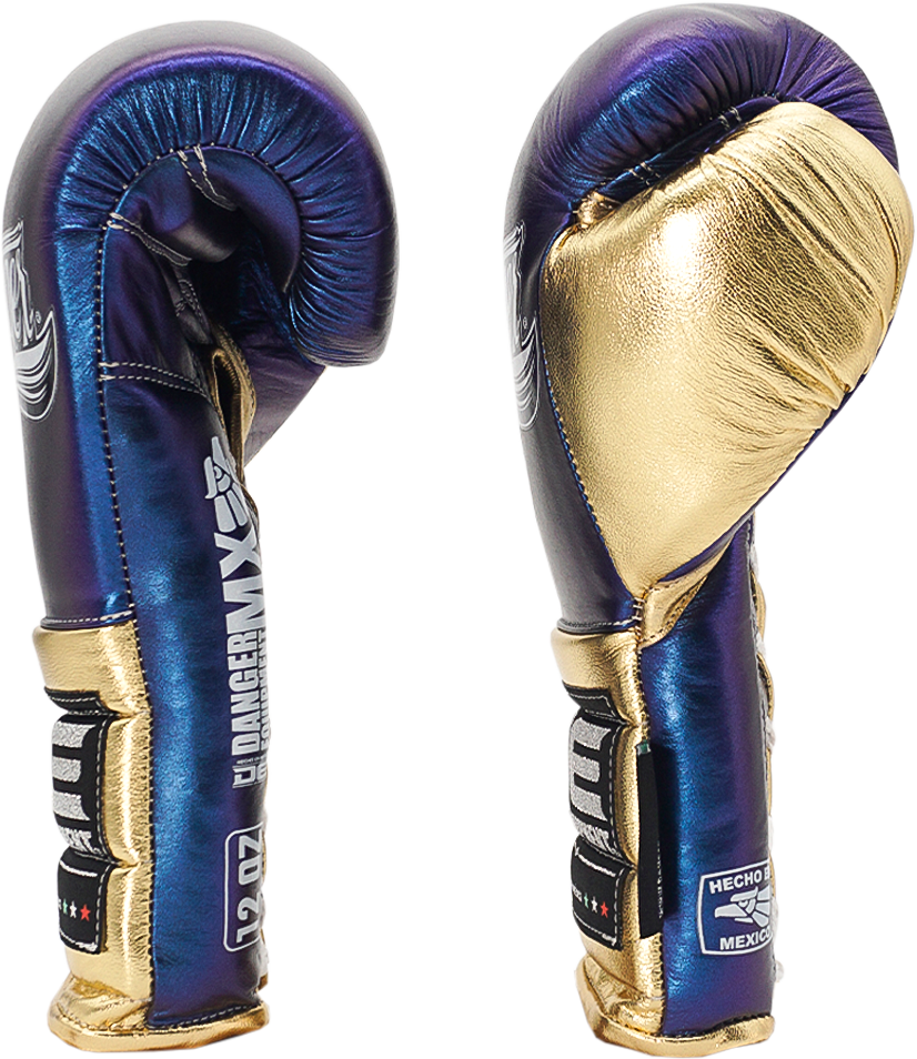 Boxing Pro Gloves Laces Danger Mx Blue Gold – Danger Equipment