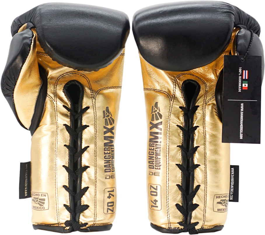 Boxing Pro Gloves Laces Danger Mx Black Gold – Danger Equipment